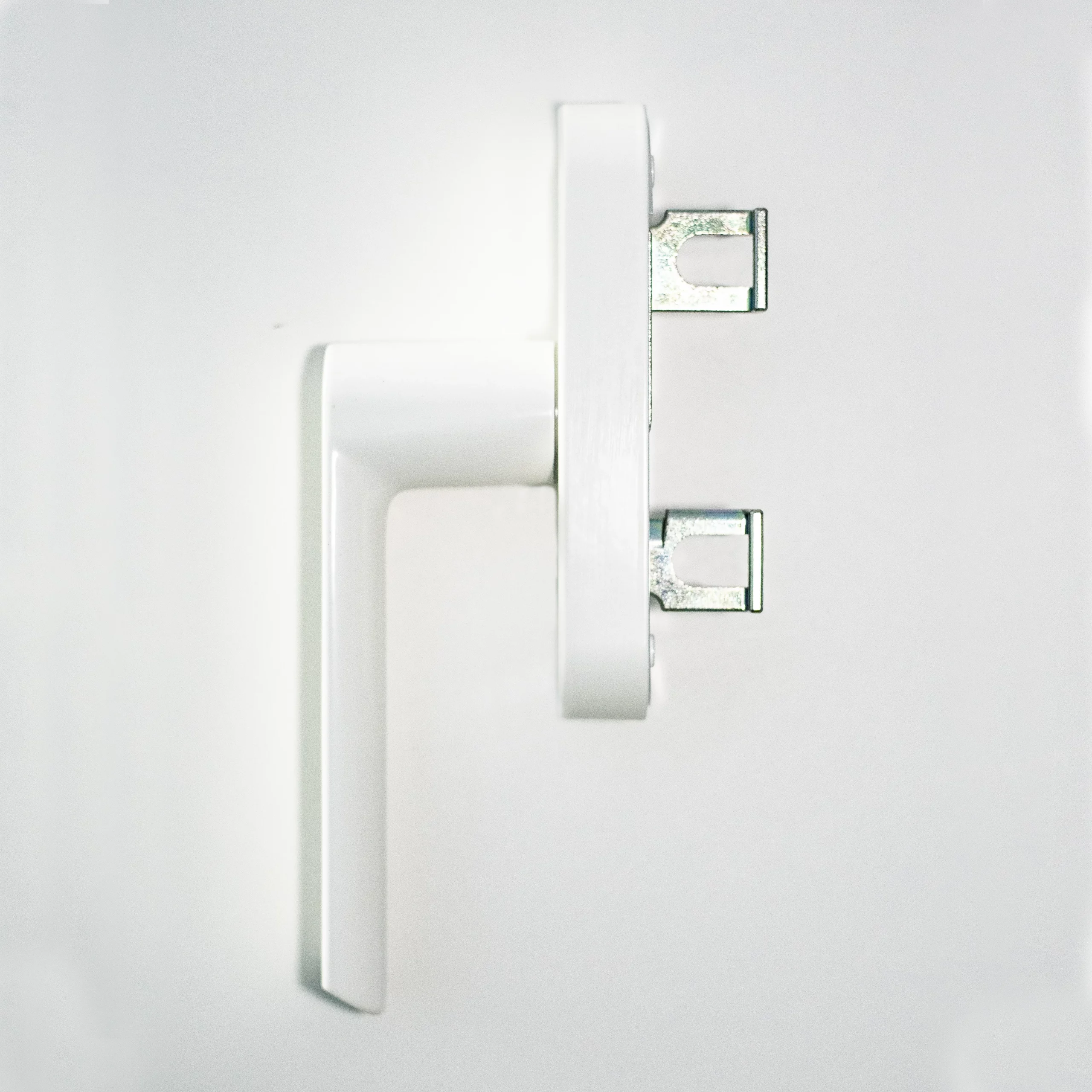 Schuco Handle 269531 with External Mechanics 2 Forks Pull Left White