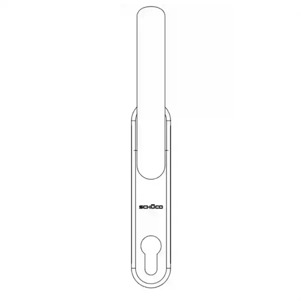 Schuco Handle 276779 For Sliding Doors With Silver Cylinder Processing